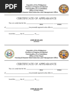 Certificate of Appearance Template | PDF