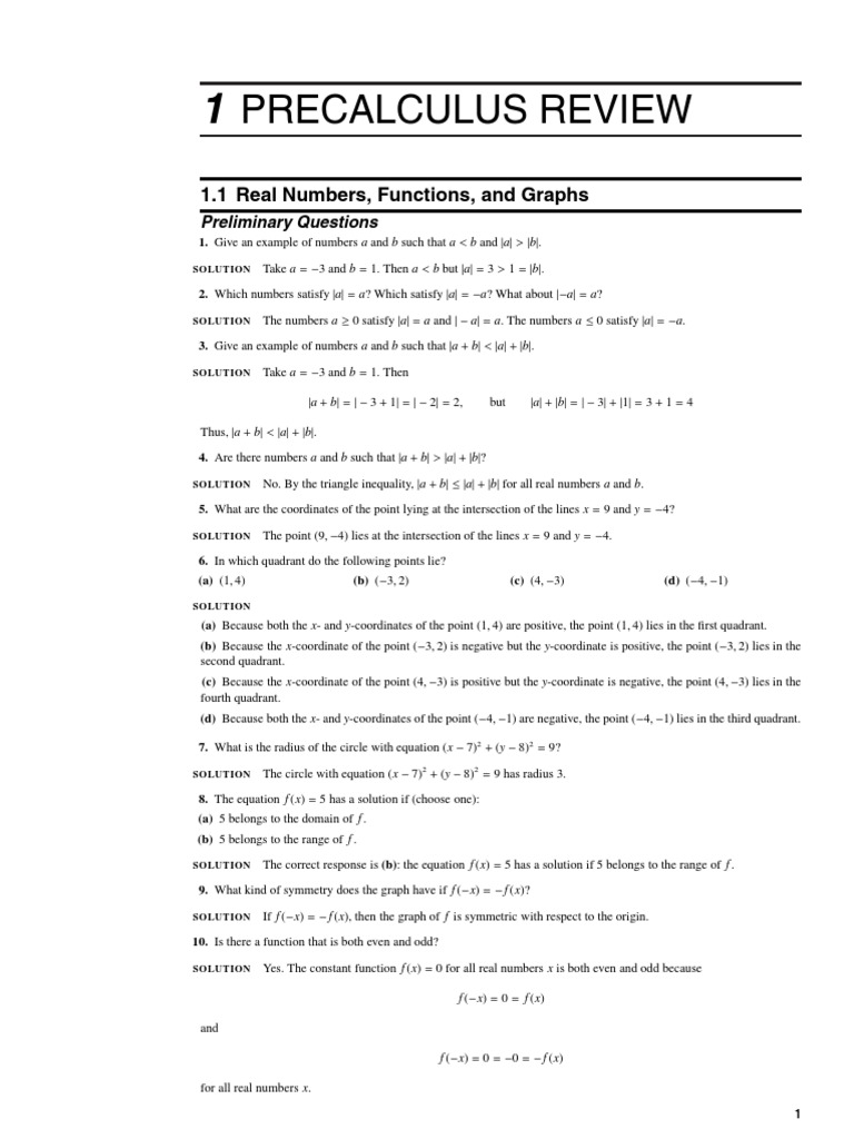 Precalculus Concepts and Exercises | PDF | Function (Mathematics ...