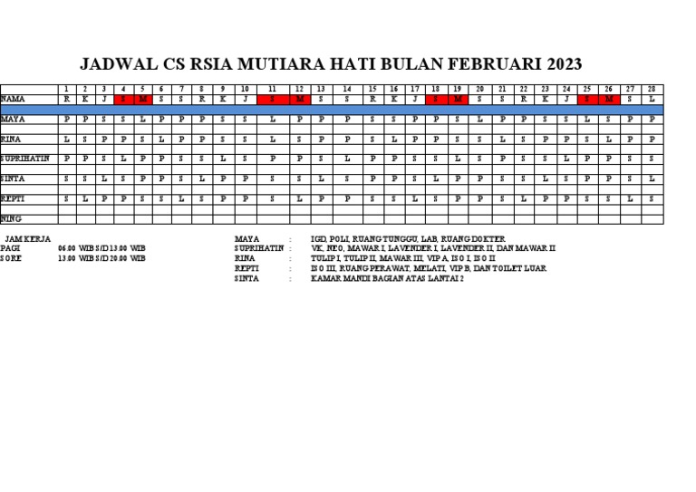 Jadwal CS | PDF