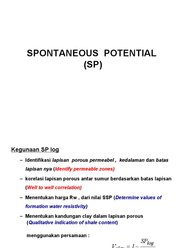 7 Spontaneous Potential | PDF