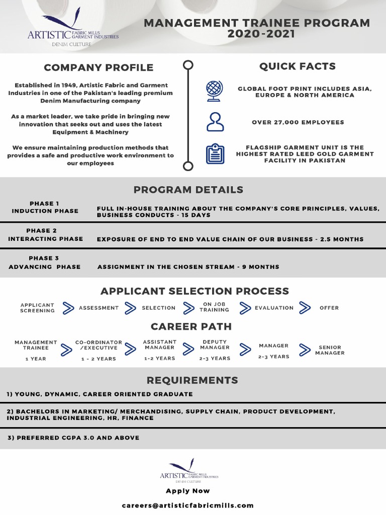 Management Trainee Program 2020-21 | PDF Management Trainee Program 2020-21 | PDF