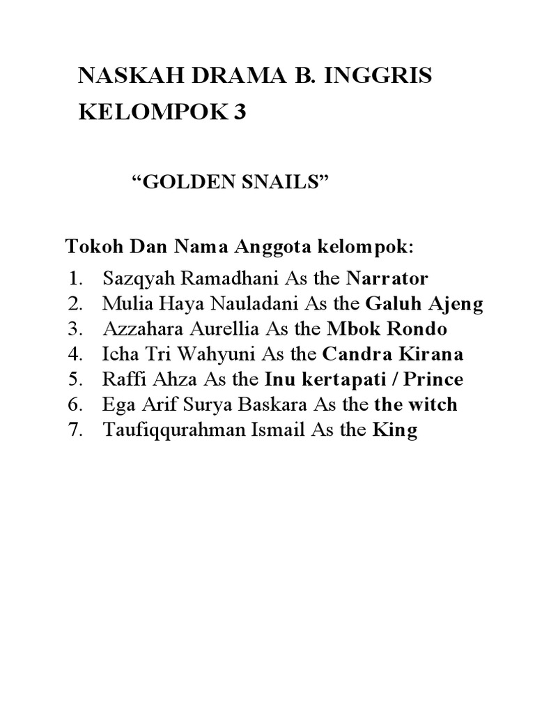 Naskah Drama Inggris | PDF