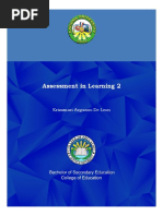 TEXTBOOK - Assessment of Learning 1 | PDF
