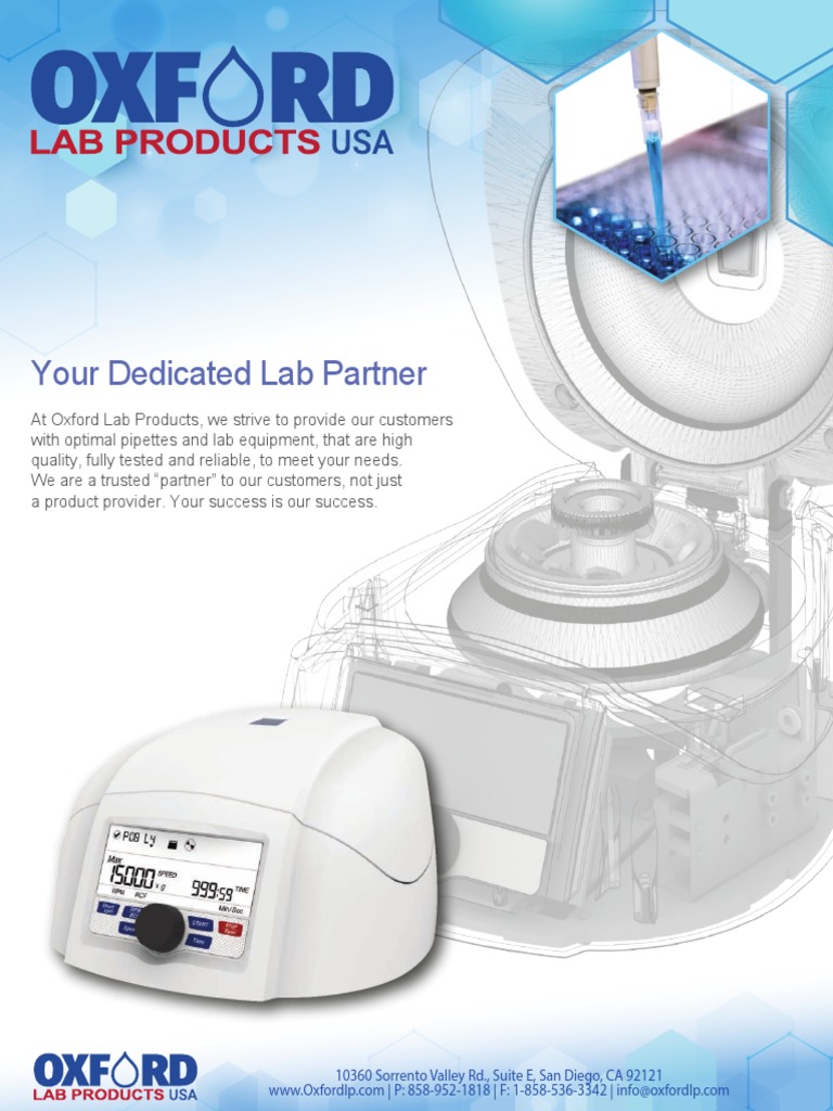 Oxford Combined Brochure 8.5x11 V3.0-Compressed | PDF | Centrifuge ...