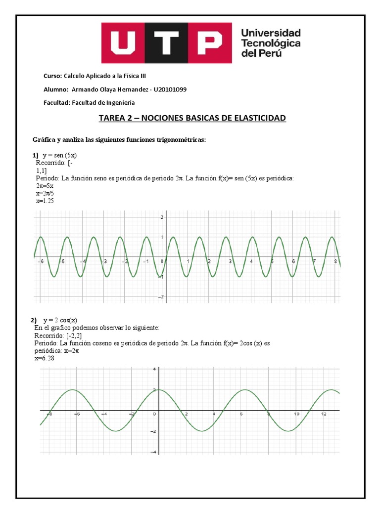 Tarea 01 - Semana 02 - Nociones Basicas de Elasticidad | PDF | Deformación (ingeniería ...