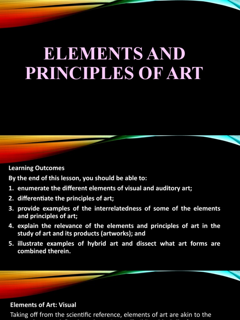 Elements and Principles of Art Explained | PDF