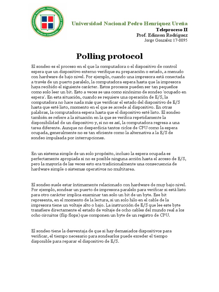 Polling Protocol | PDF