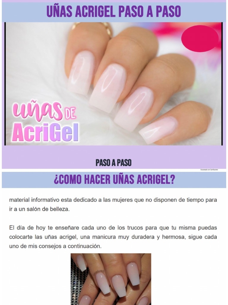 Uñas Acrigel Paso A Paso | PDF