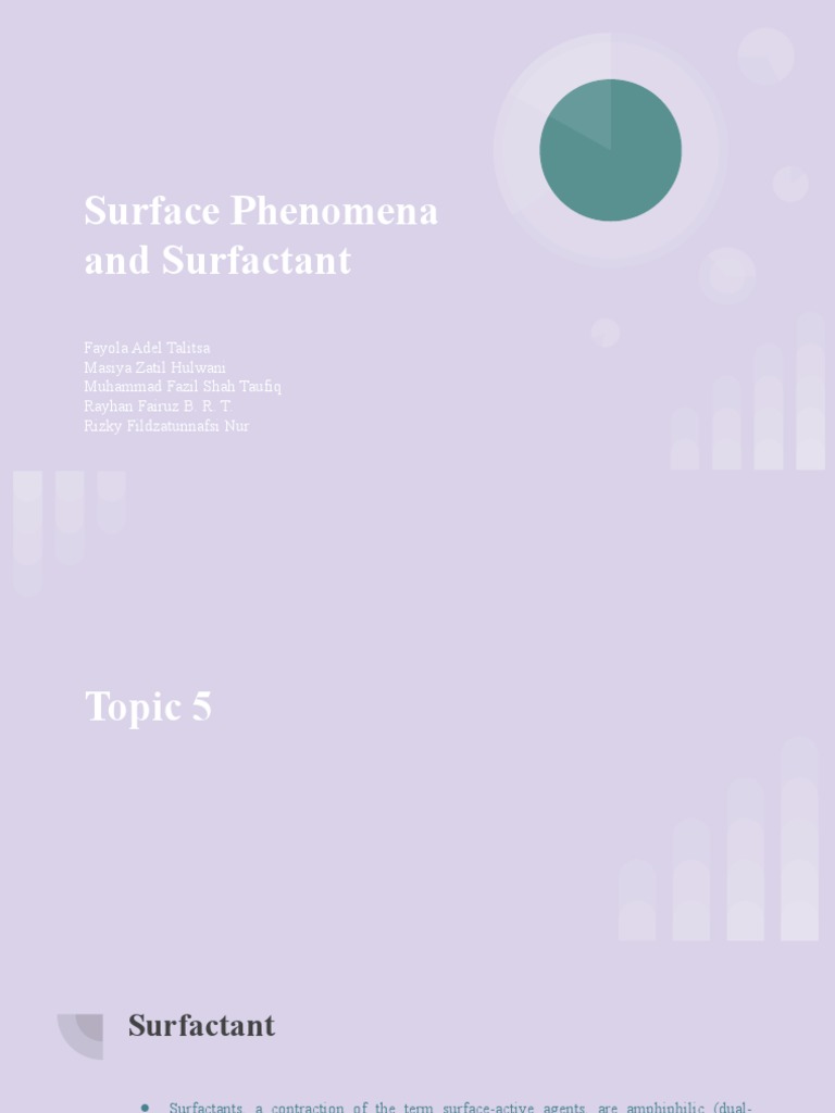 Surface Phenomena and Surfactant | PDF | Adsorption | Surfactant