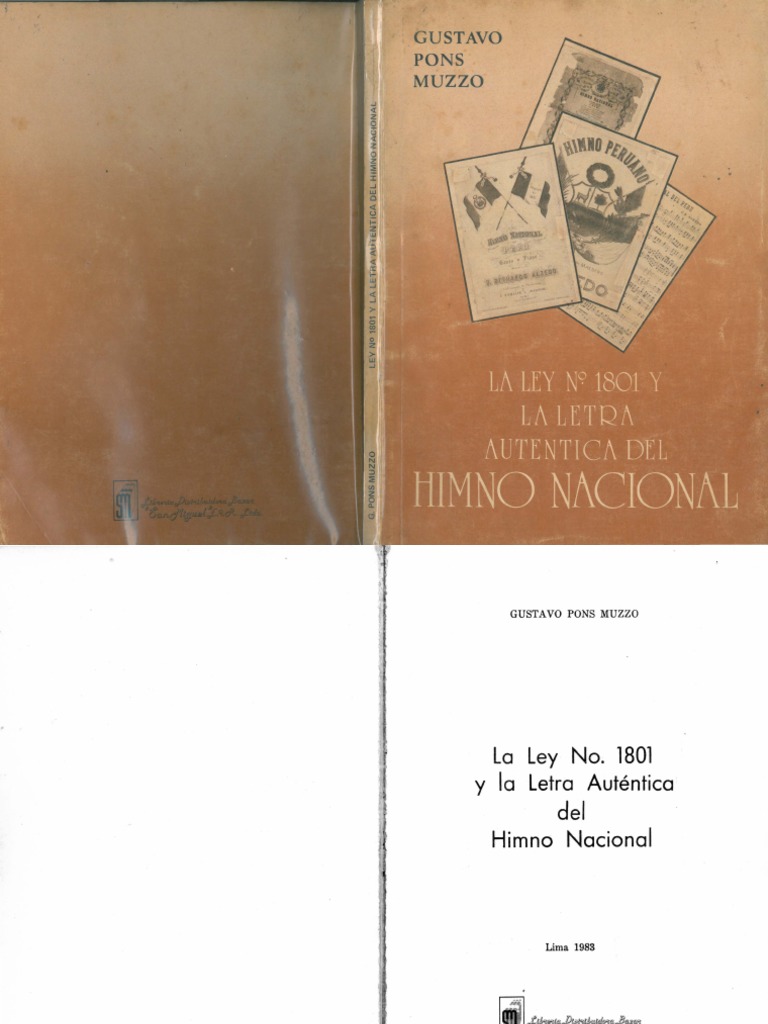 Pons Muzzo, Gustavo - La Ley #1801 y La Letra Auténtica Del Himno ...