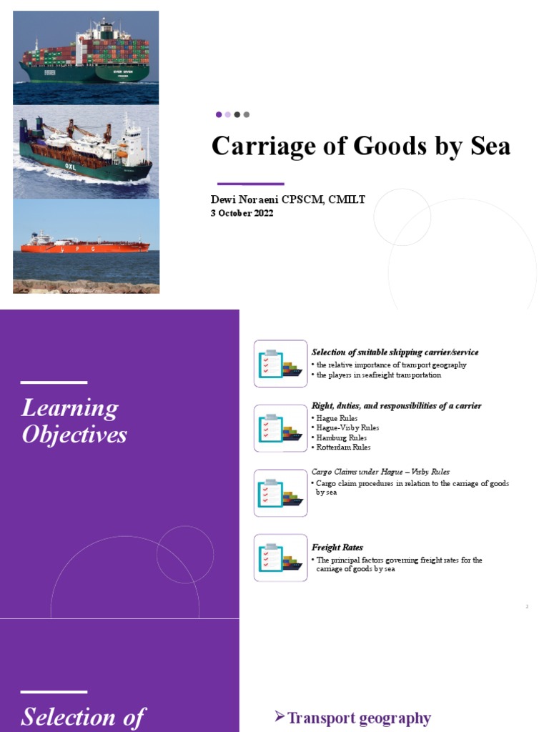 Module 3 - Carriage of Goods by Sea - 3 October 2022 | PDF | Tonnage ...