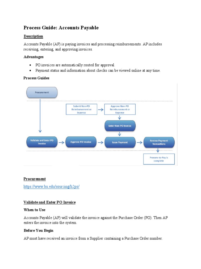 Process Guide Accounts Payable | PDF | Accounts Payable | Financial ...