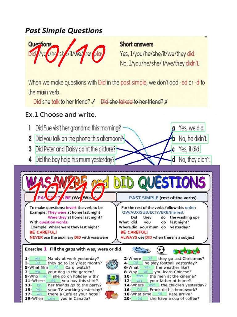 Simp-Past-Question Activities | PDF