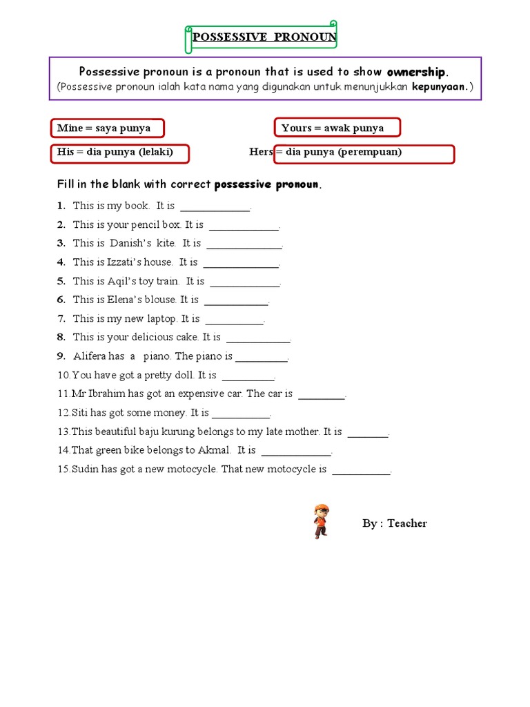 Possessive Pronouns Explained | PDF
