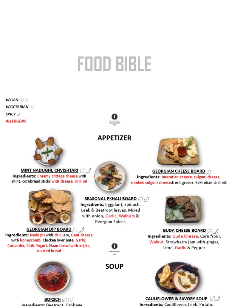Food Bible | PDF | Hamburgers | Sauce