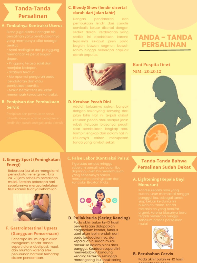 Leaflet Tanda Tanda Persalinan | PDF