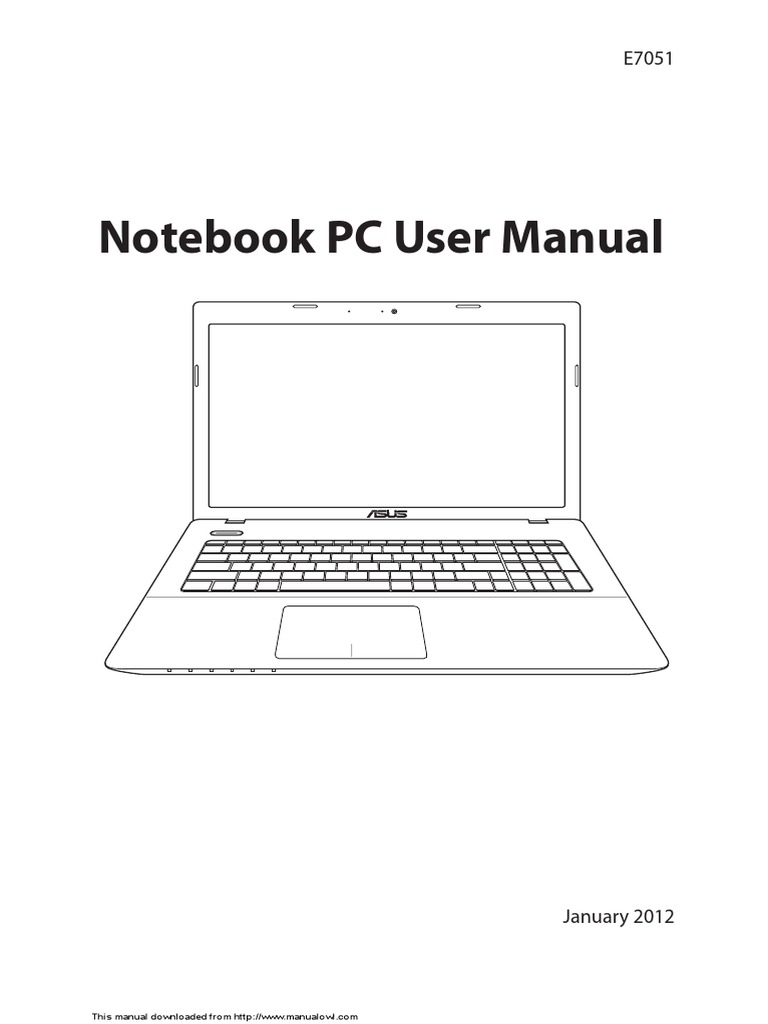 Manual Laptop Asus X75a1 | PDF | Usb | Laptop