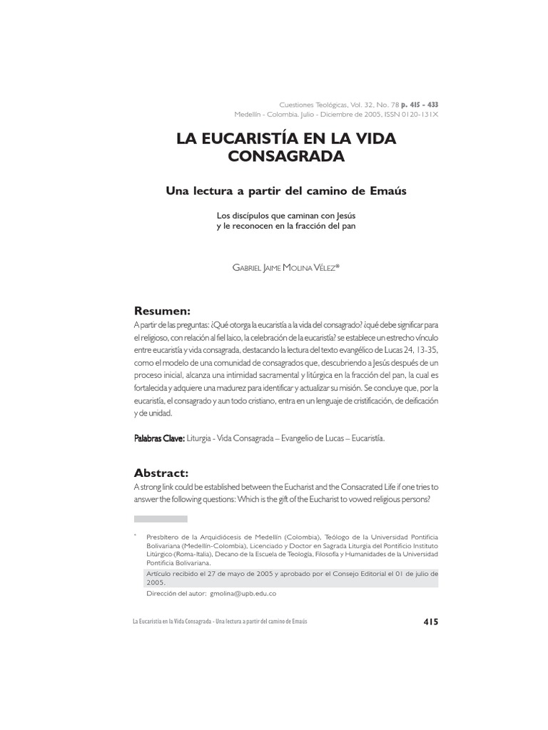 Mmariacaruiz, La Eucaristia en La Vida Consagrada | PDF | eucaristía ...