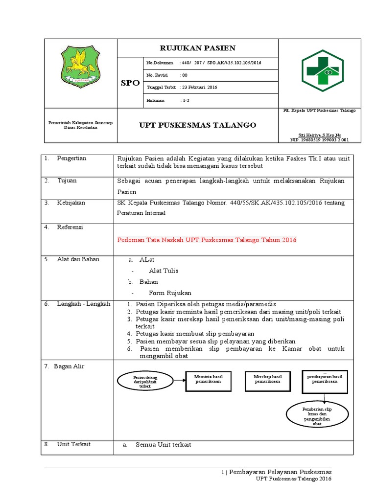 SPO Rujukan Pasien | PDF