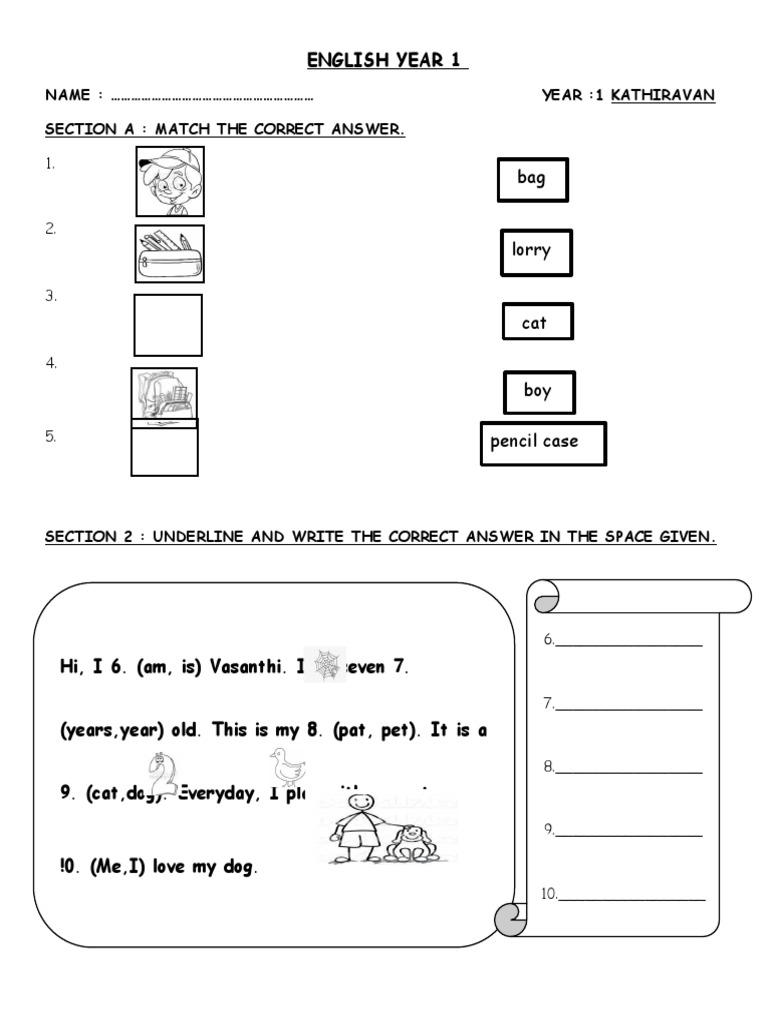 Exam Paper Year 1 | PDF | Lunch | Cuisine