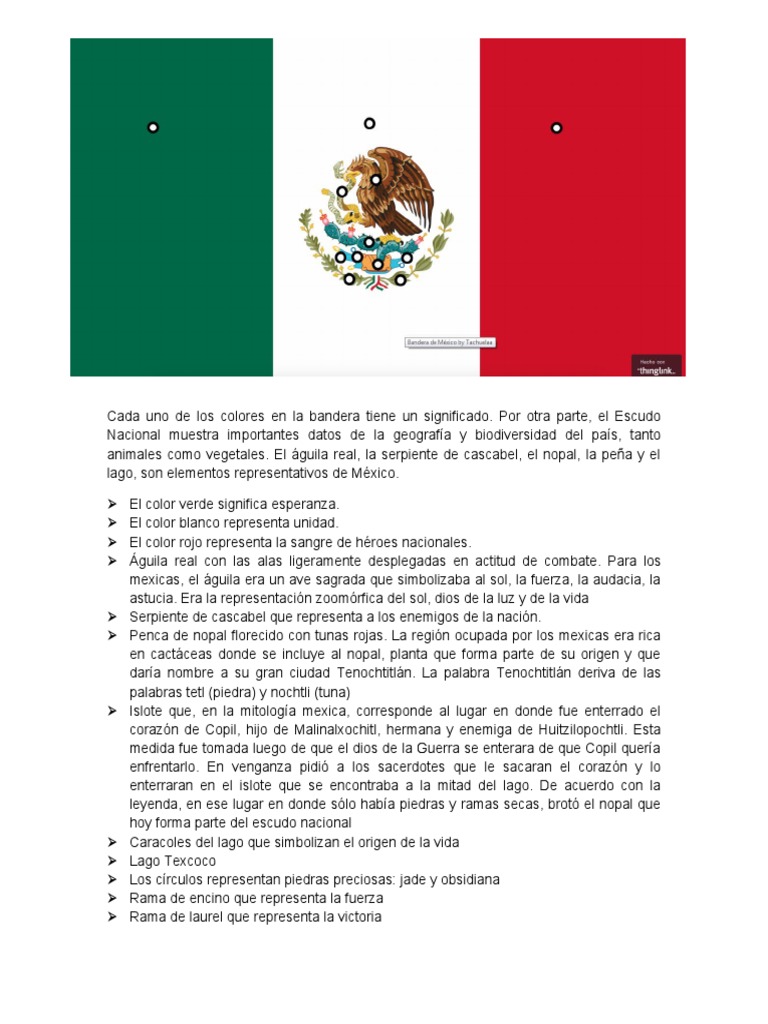 Significado de la Bandera y Escudo de México | PDF