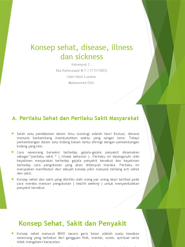 Perbedaan Disease, Illness, dan Sickness | PDF