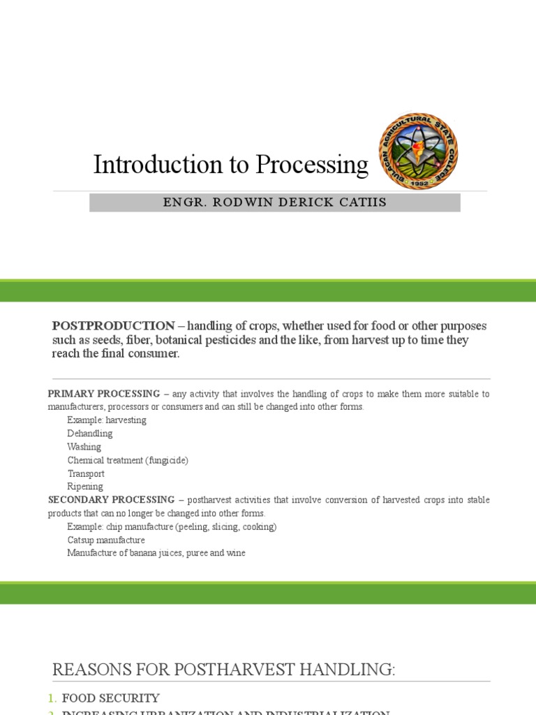 CO 5-Introduction To Processing | PDF | Meat | Beef
