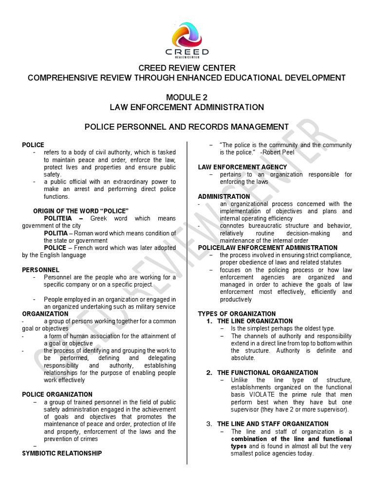 Law Enforcement Administration | PDF | Police | Justice