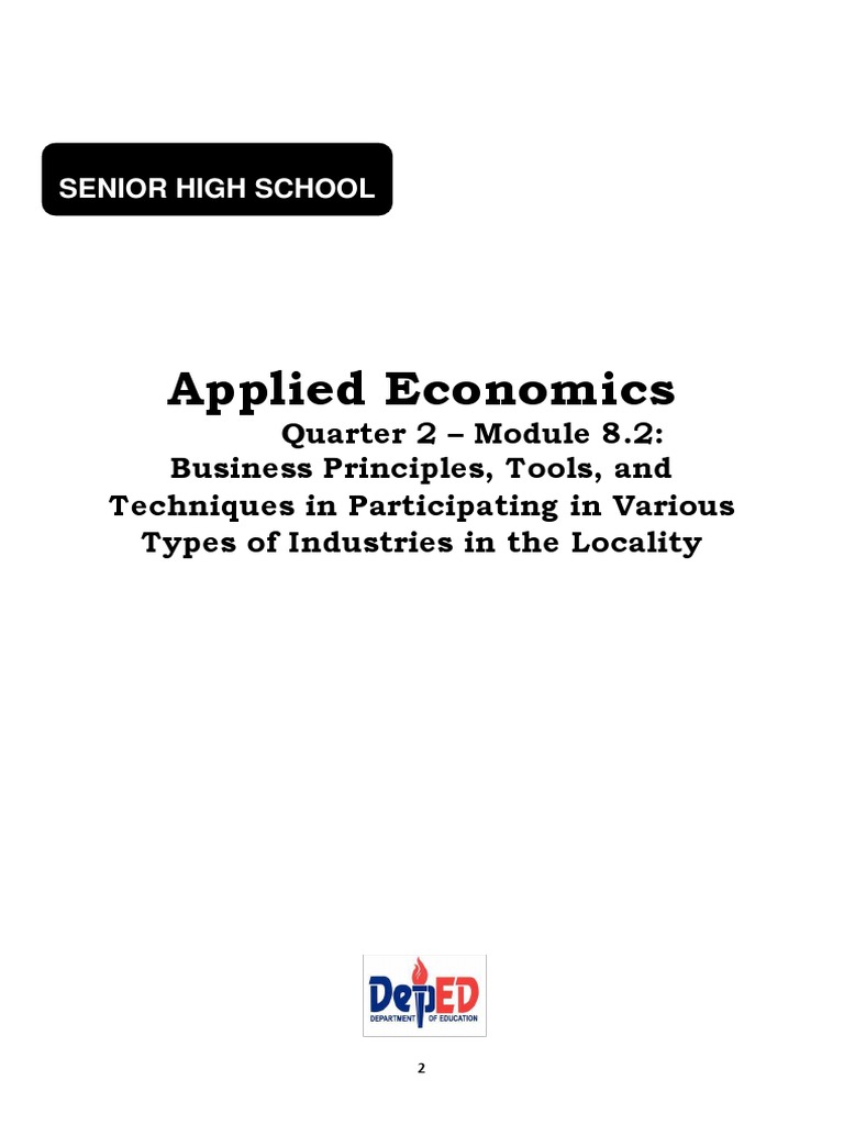 MATH11 - ABM Applied Economics - Q2 - Module8.2 - Apply SWOT Analysis ...