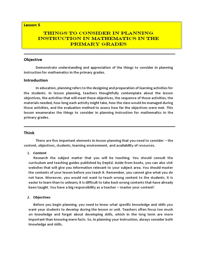 Lesson 5 & 6 | PDF | Teachers | Lesson Plan
