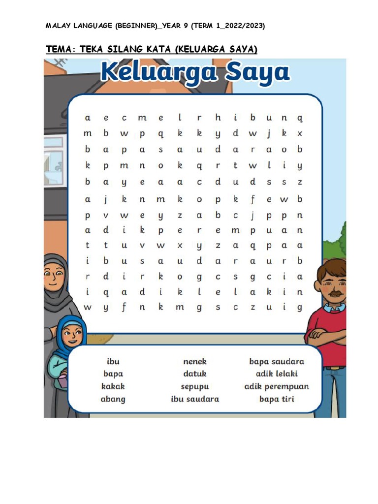 Y9 Teka Silang Kata Keluarga Saya | PDF