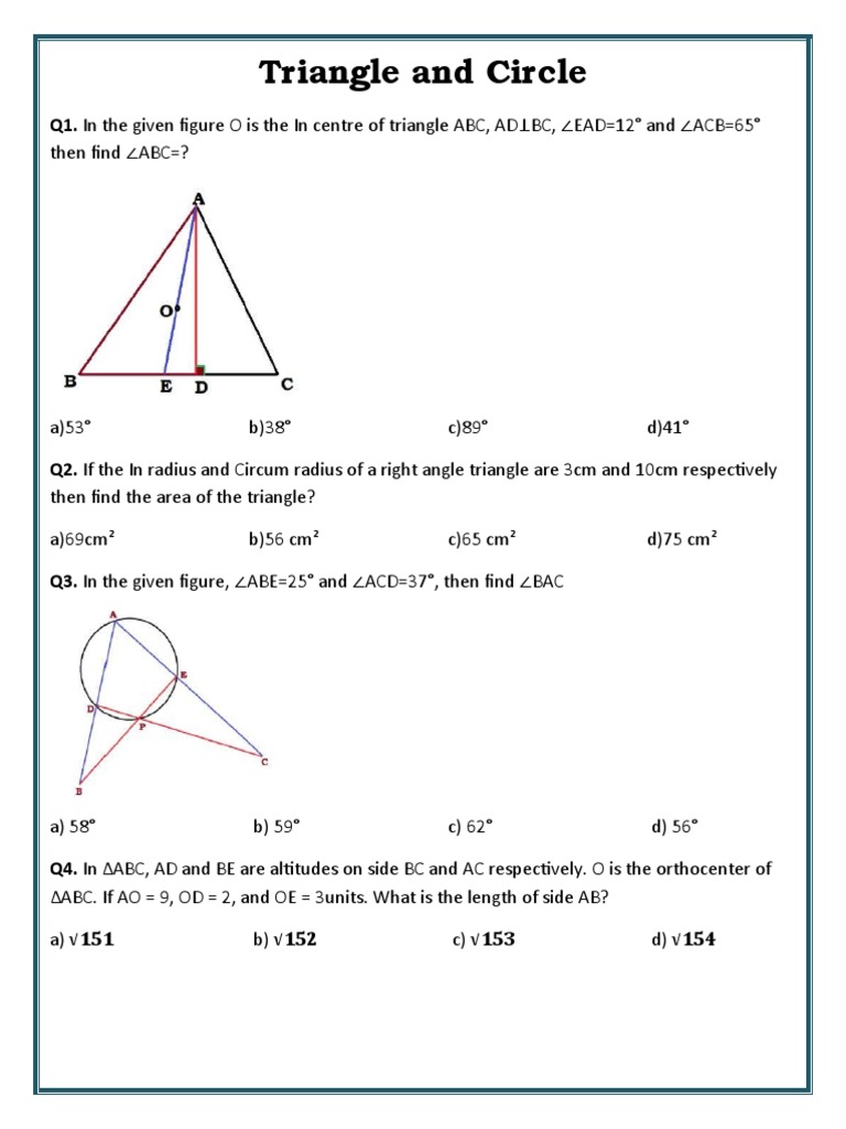 1st and 2nd July-Geometry-Day17&18 | PDF | Circle | Triangle