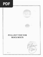 ASTM D4435 Pull Out Test Rock Bolt | PDF | Structural Load | Screw