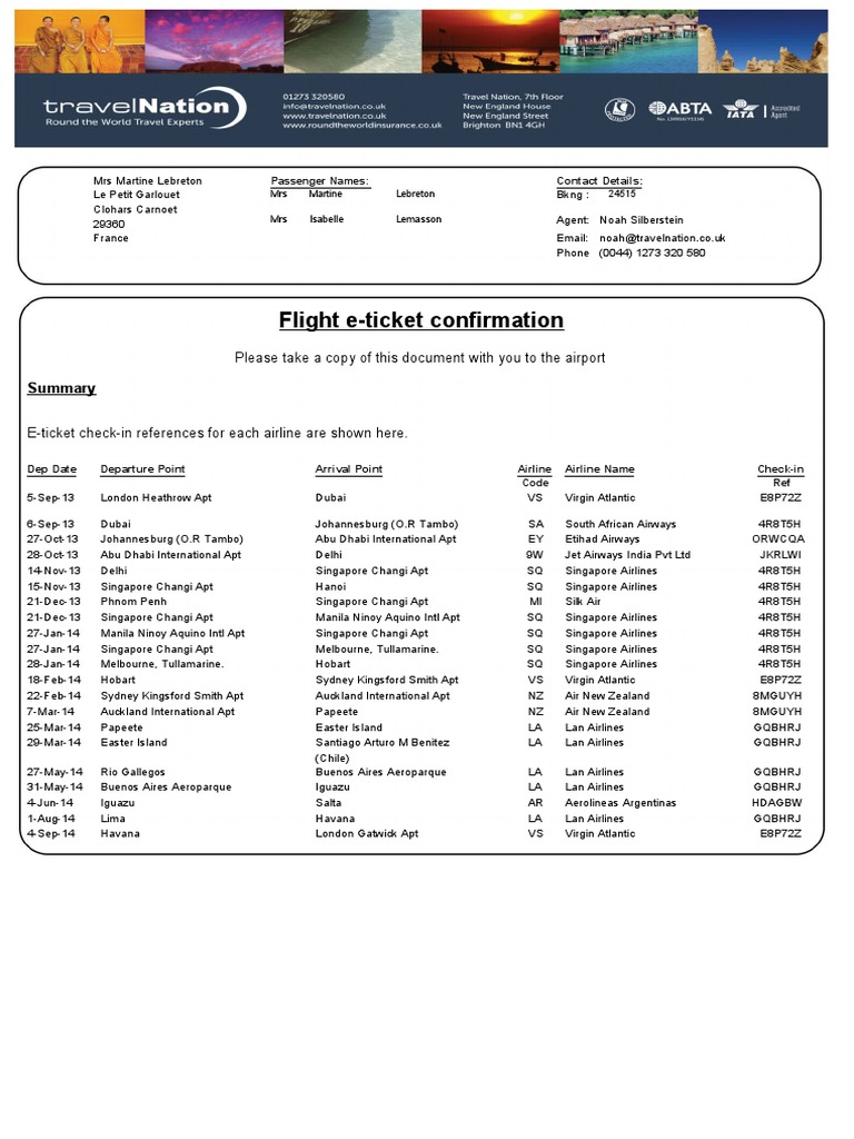 Plane Ticket Template 21 | PDF | Aviation | Airlines