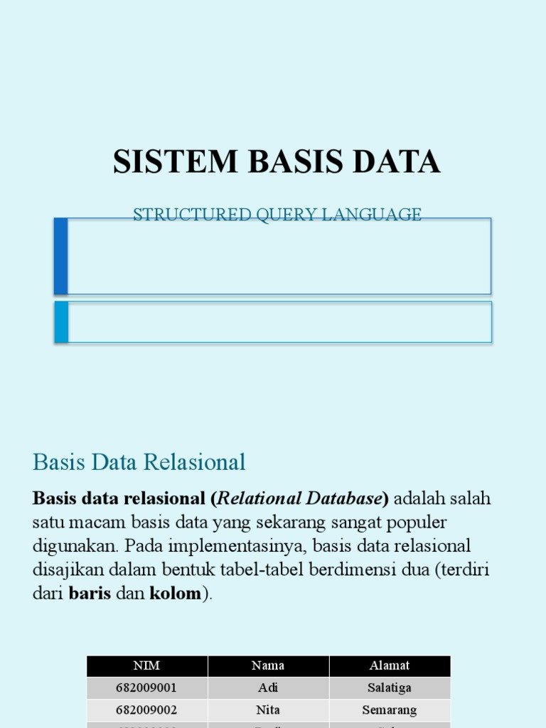 Pertemuan 6 SQL | PDF