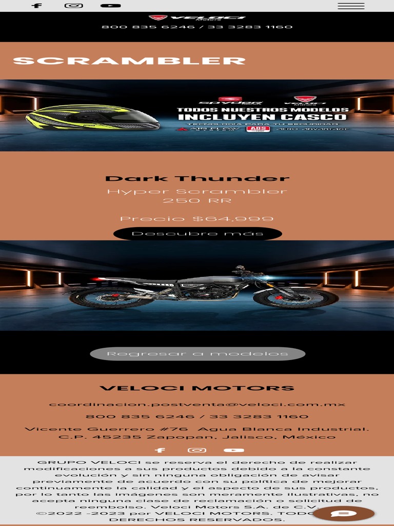 Scrambler Veloci Motors | PDF