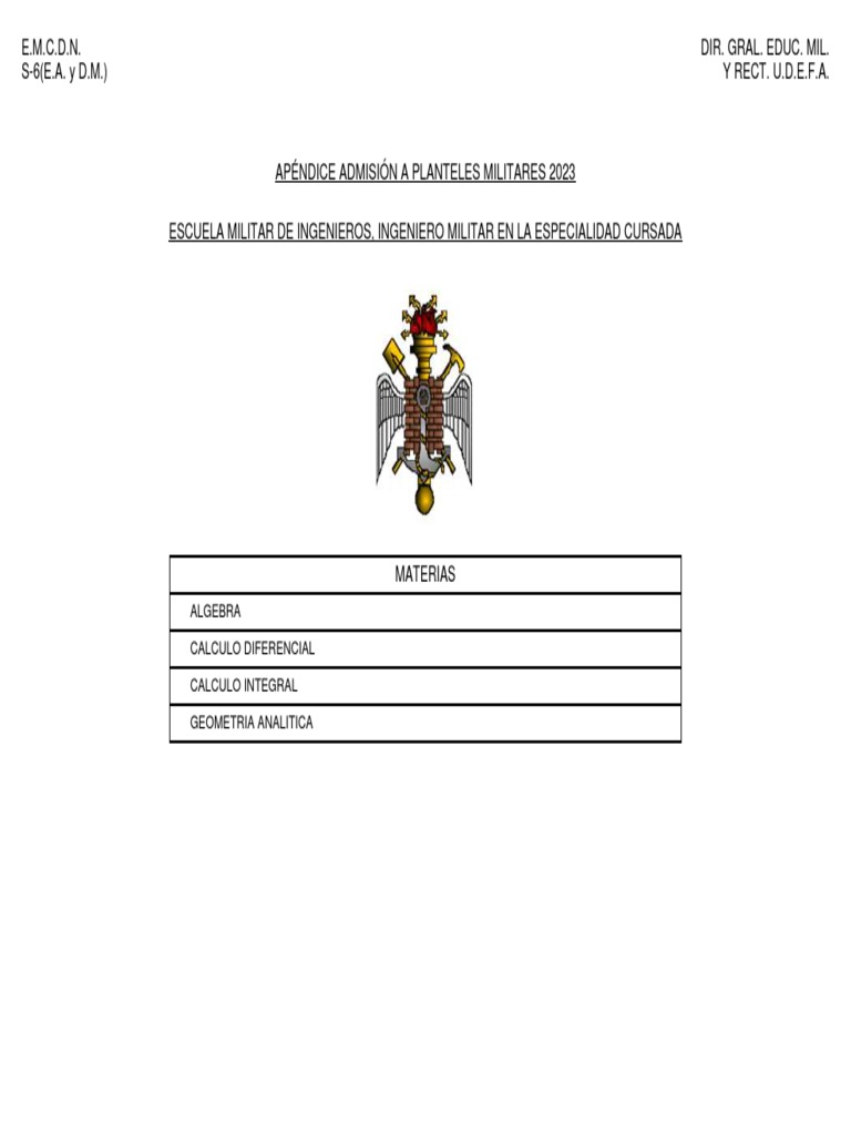 Temario para Ingenieria | PDF | Integral | Ecuaciones