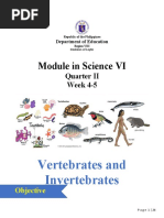 Science 6 - Week 5 - 2nd Quarter | PDF | Vertebrates | Invertebrate