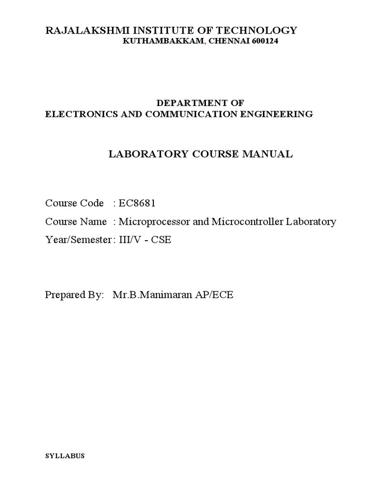 MANUAL | PDF | Assembly Language | Computer Program