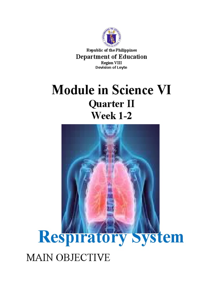 Science Vi-Quarter 2 Module (Week 1-2 Respiratory System) | PDF ...