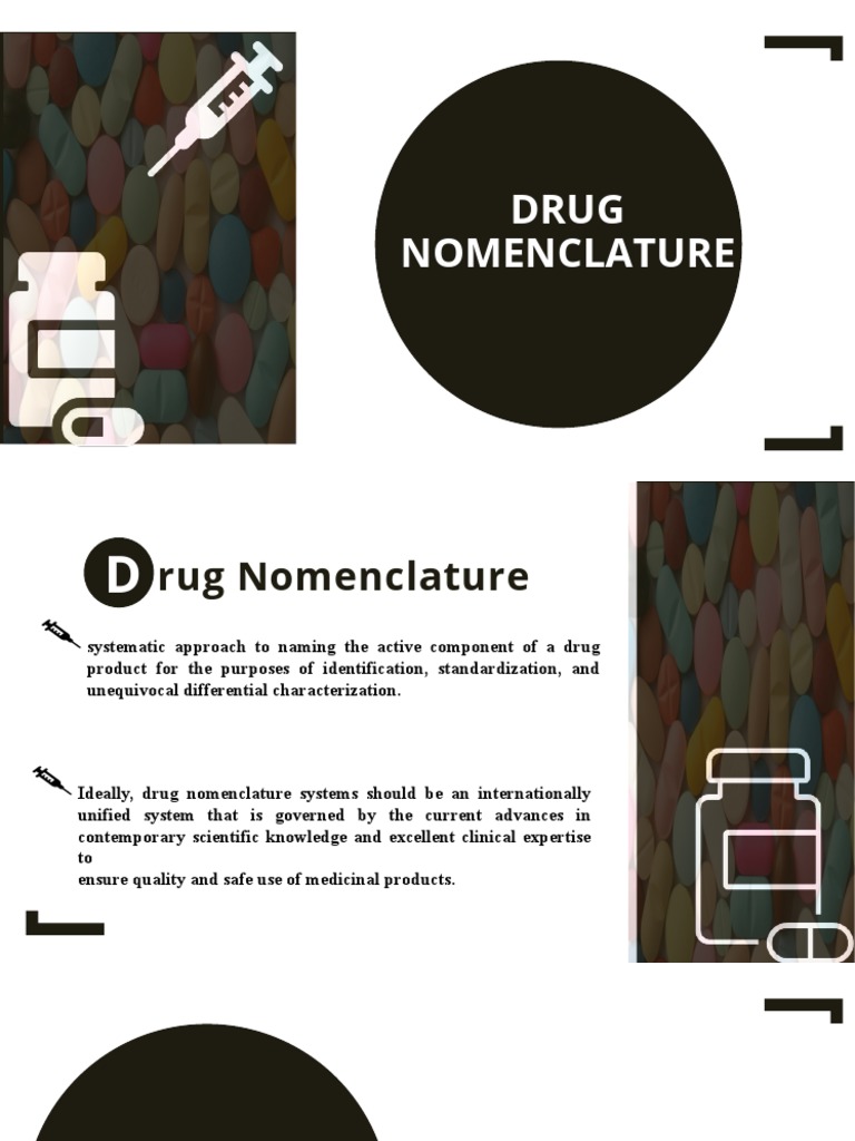 Drug Nomenclature: Understanding Chemical, Generic & Brand Names | PDF
