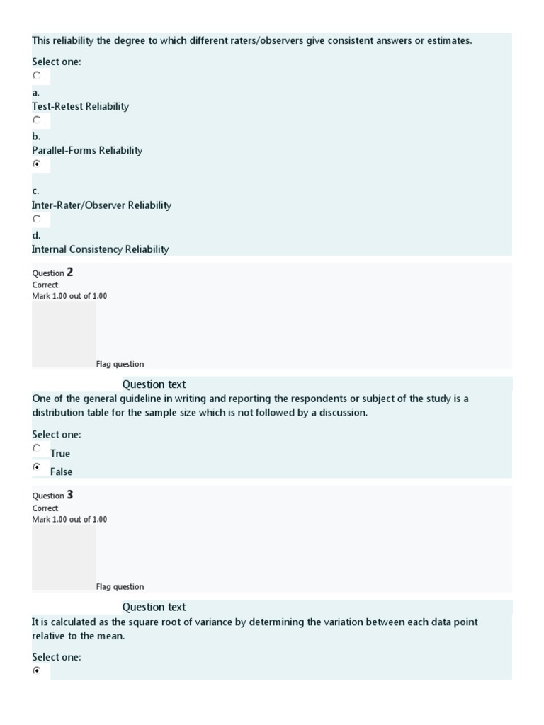 Research Exam Pdf Sampling Statistics Level Of Measurement