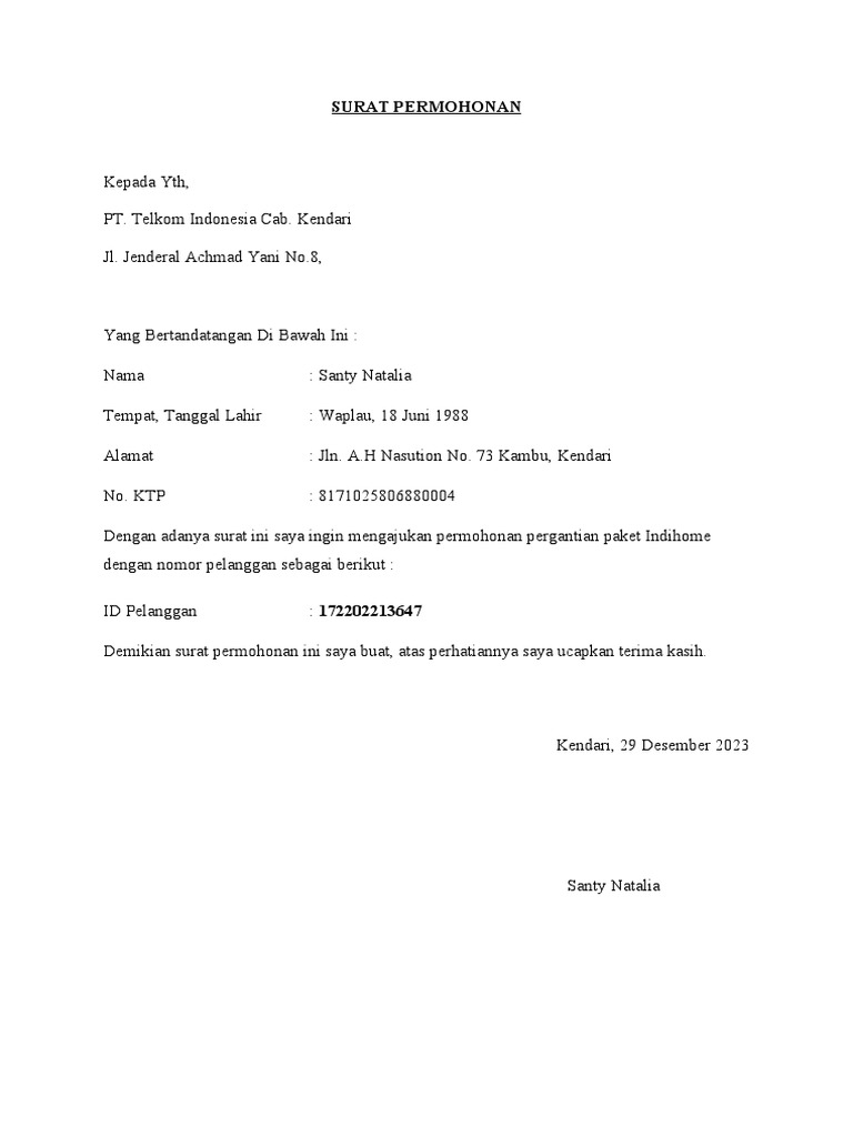 Surat Kuasa Wifi | PDF