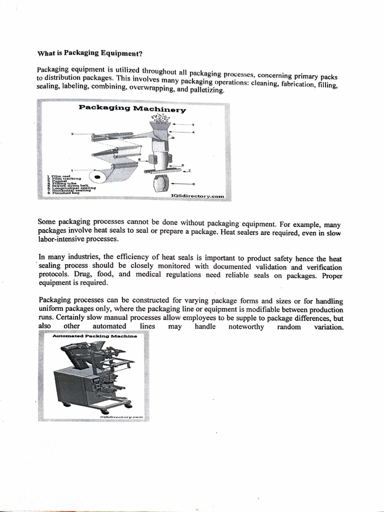 Unit-2-Packaging Equipments | PDF | Industrial Processes | Business Process