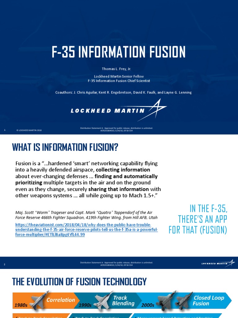 F-35 Information Fusion | PDF | Lockheed Martin F 35 Lightning Ii ...