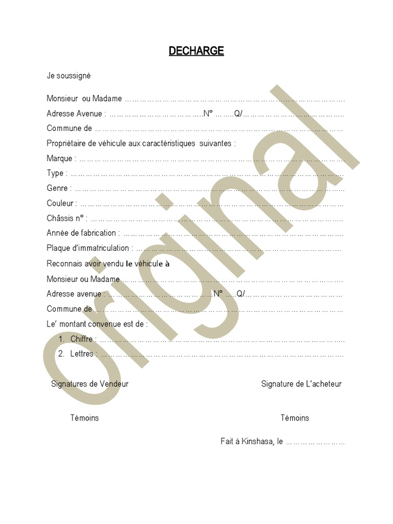 Decharge De Responsabilite Garage Pdf – QGWR