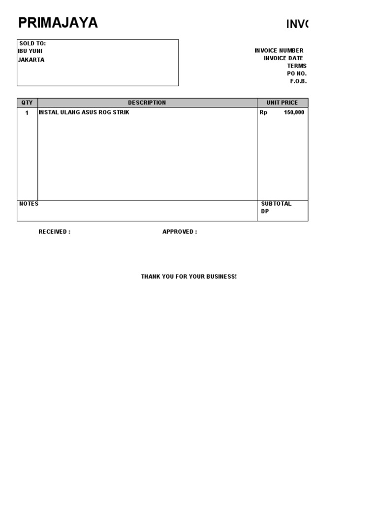 Invoice PT Radio Komunikasi Indonesia | PDF | Consumer Electronics ...