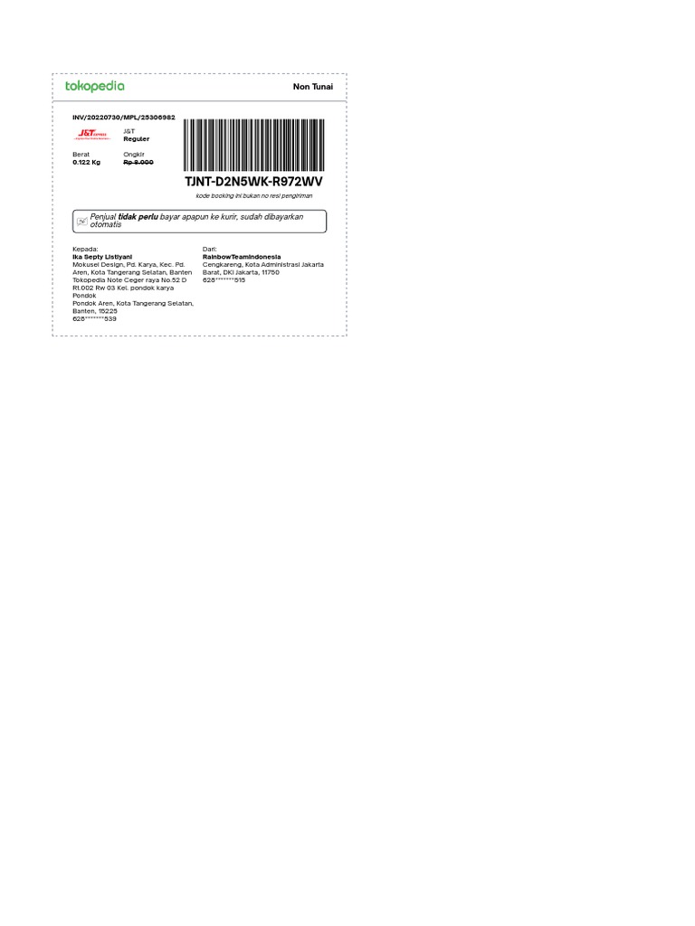 Cetak Label | PDF