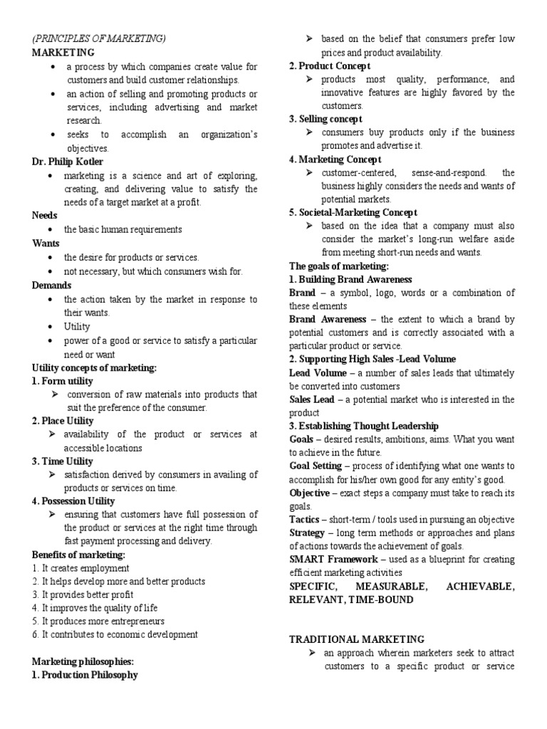 An Overview of Key Marketing Concepts, Theories, and Strategies for ...