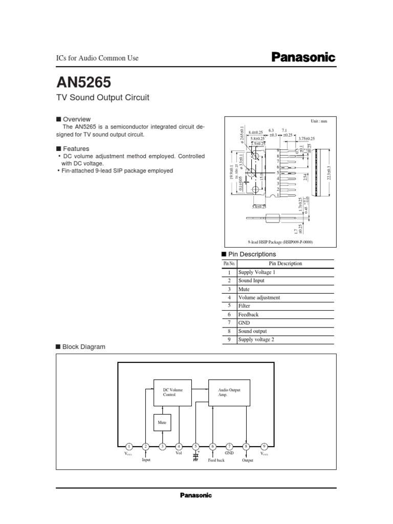 An 5265 | PDF | Amplifier | Manufactured Goods